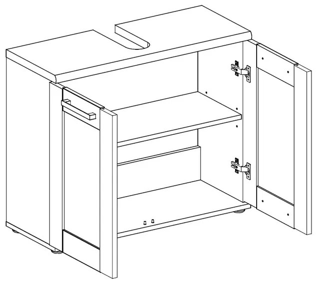 Koupelnová skříňka pod umyvadlo Romance