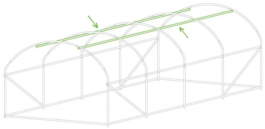 Fóliovník 3 x 6 m, 18 m2, bílý, gramáž fólie 160 g/m2