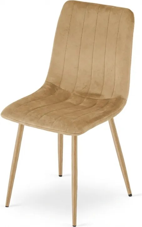 Béžová sametová židle LAVA CAMEL BEIGE
