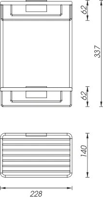 Nimco Drátěná police dvoupatrová KIBO černá -