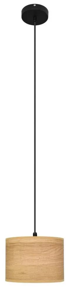 Helam Lustr na lanku ALBA 1xE27/60W/230V pr. 20 cm hnědá/černá HE1413