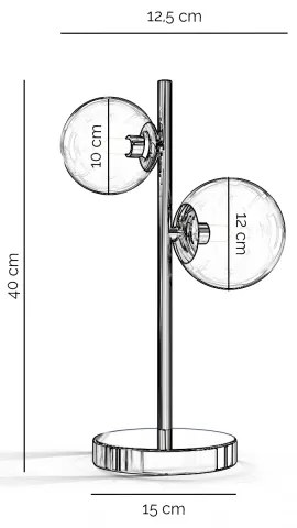 ONLI - Stolní lampa KIMBERLY 2xG9/6W/230V 40 cm lesklý chrom