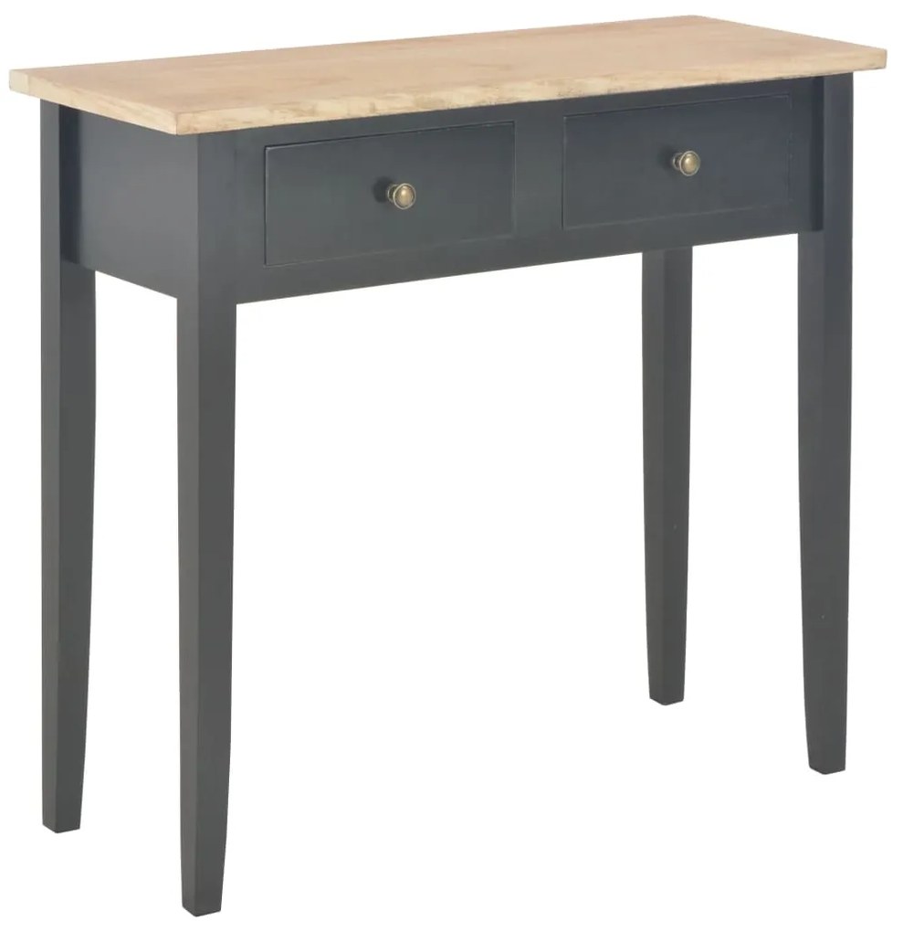 280055 vidaXL Toaletní konzolový stolek černý 79 x 30 x 74 cm dřevo