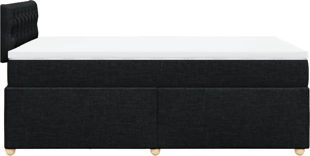 Box spring postel s matrací černá 120x190 cm textil 3288928