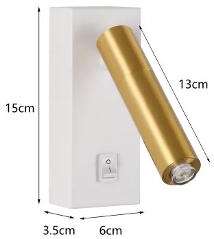 Brilagi - LED Nástěnné bodové svítidlo MAYA 1xG9/7W/230V bílá/zlatá