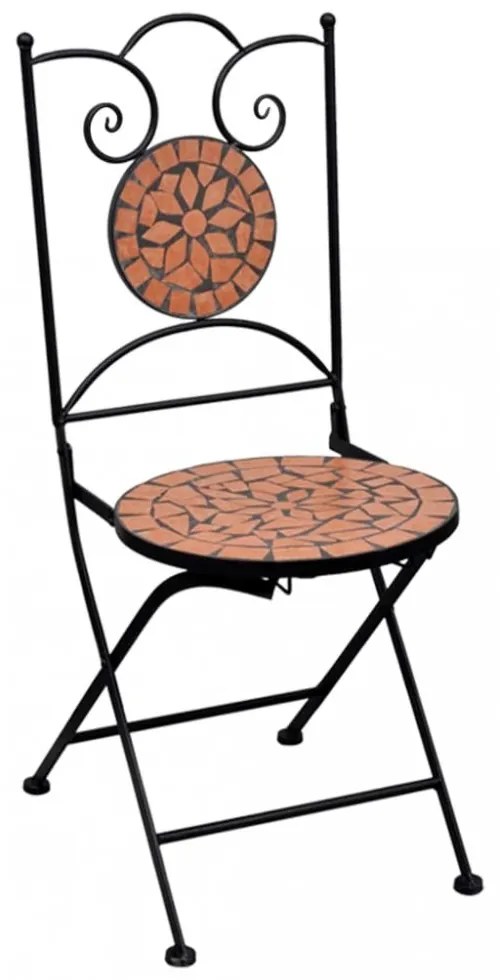 Mozaikový bistro set 3 ks Dekorhome Černá / bílá