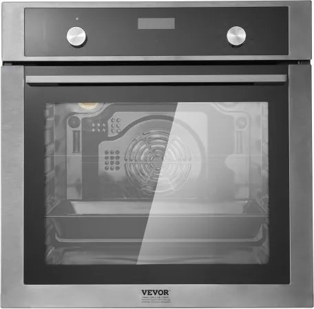 Jednostěnná trouba 61 cm elektrická vestavěná nástěnná trouba 9 funkcí – 3550 W
