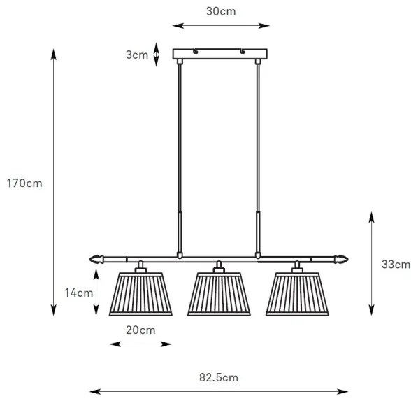 Markslöjd 108975 - Lustr na lanku OXFORD 3xE14/40W/230V mosaz/bílá