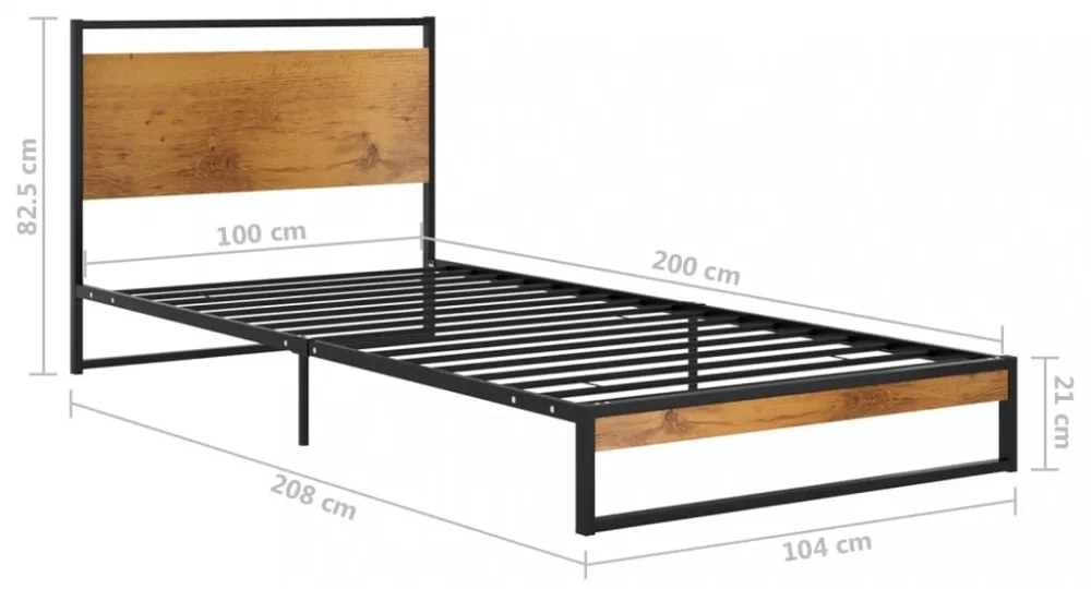 Postel kov / překližka Dekorhome 160 x 200 cm