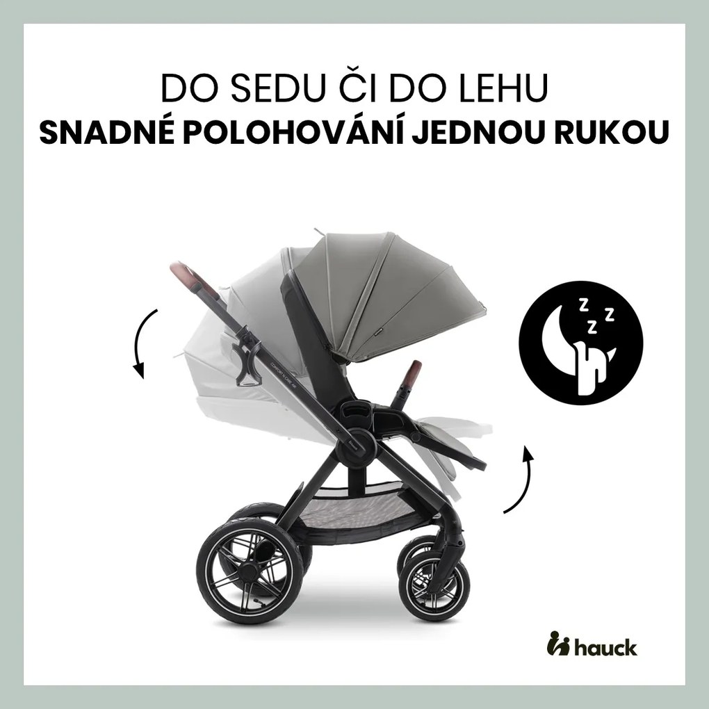 Hauck Kombinovaný kočárek Comfort N Care Air 2v1 dark grey