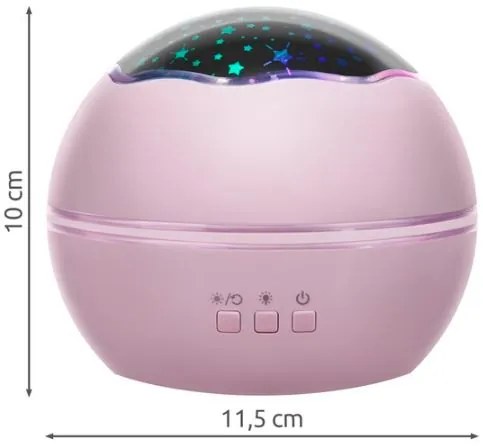Bestent LED noční lampa - projektor 2v1 Pink