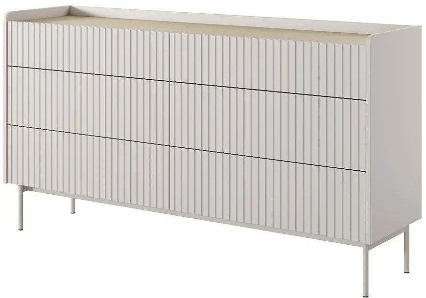 Komoda Level C 153 6S beige/dub scandi
