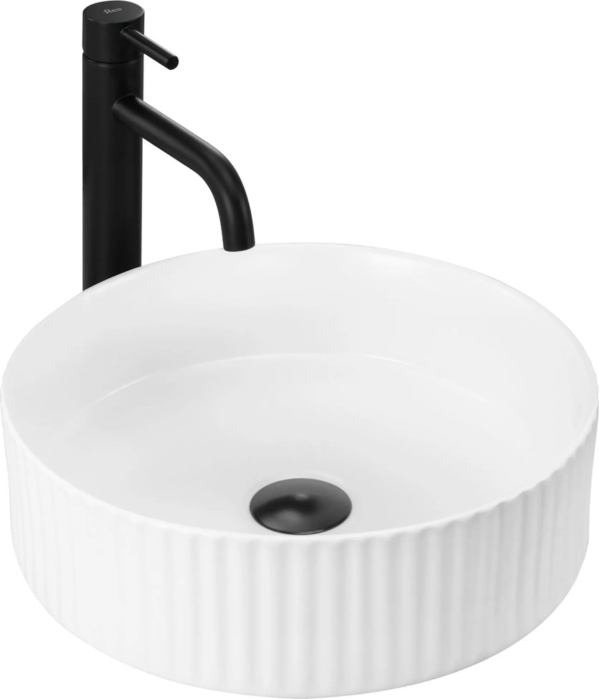 Rea Delia, umyvadlo na desku 360x360x110mm, bílá lesklá, REA-U0601