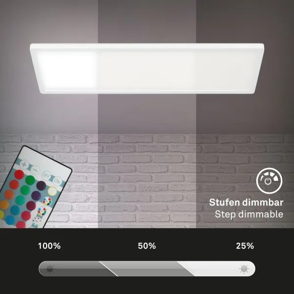 Briloner 7404-016 - LED RGBW Stm.  přisazený panel LED/22W/230V 4000K + DO