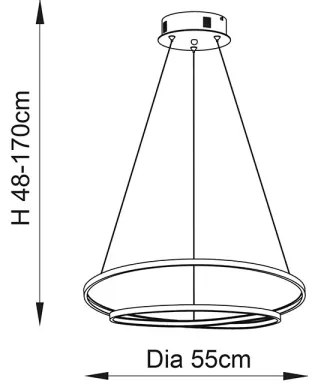 Endon 72479 - LED Lustr na lanku SCRIBBLE LED/31,5W/230V 3000K zlatá