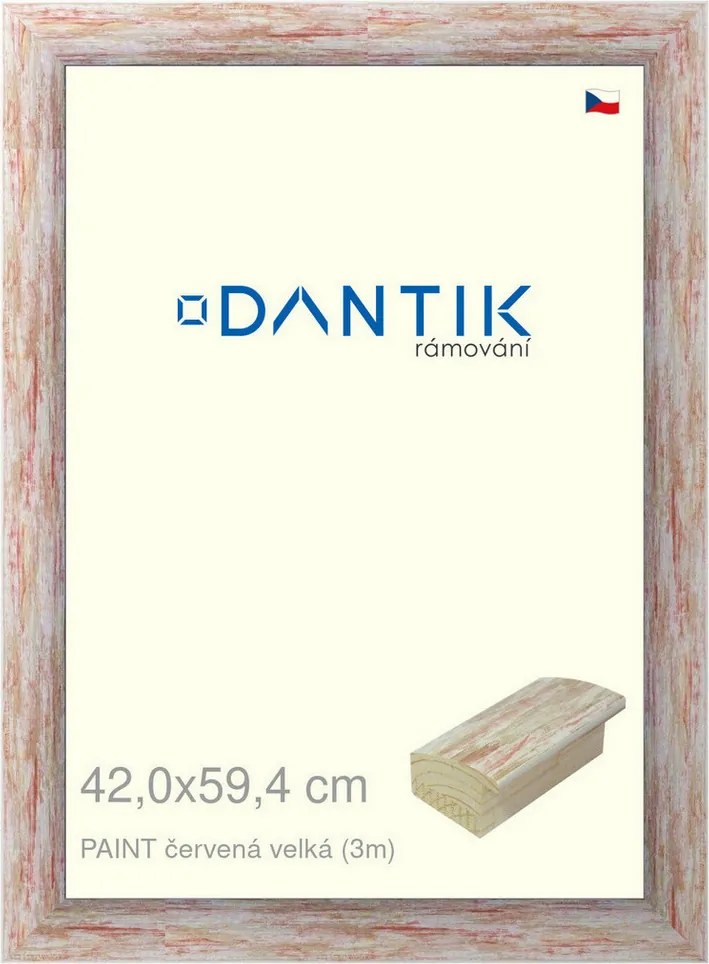 DANTIK rámeček 42x59,4 | PAINT červená velká (Plexi Čiré)
