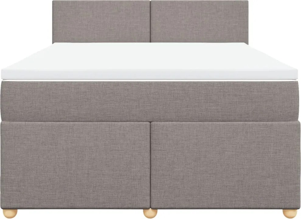 Box spring postel s matrací taupe 140x200 cm textil 3289000