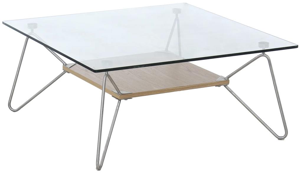 Marckeric Skleněný konferenční stolek Nicole, přírodní, 35 cm