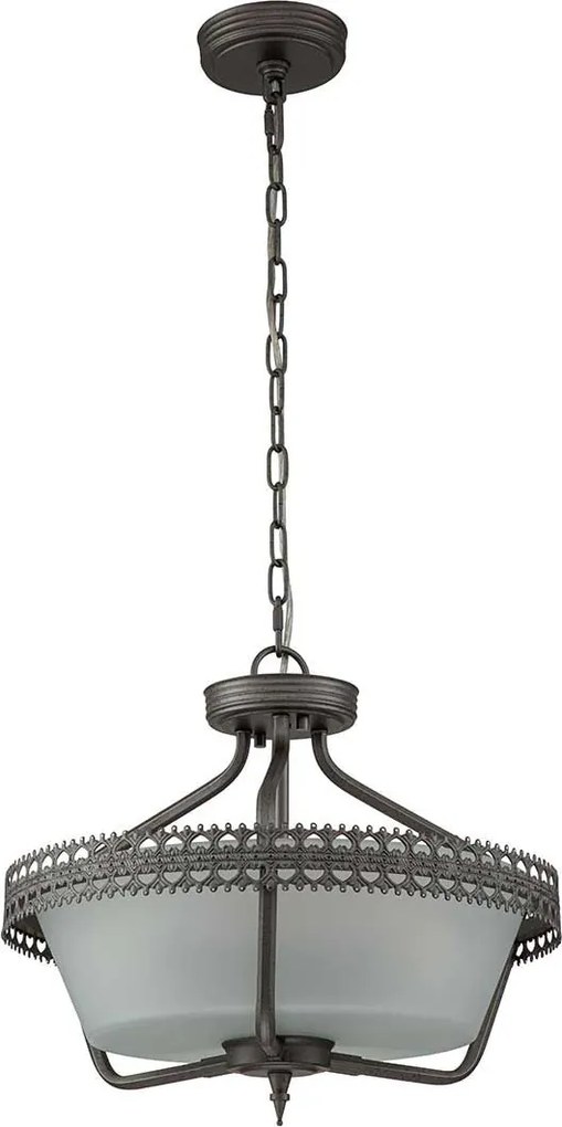 Elstead CROWN retro svítidlo 44 cm rezavý kov 3xE27