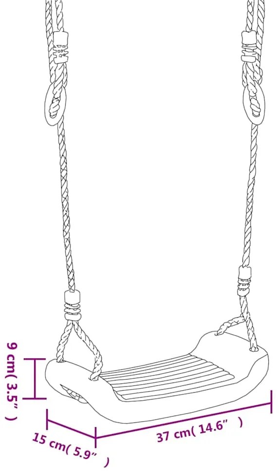 Houpačkové Sedáky S Lany 2 Ks Modré 37 X 15 Cm Polyethylen