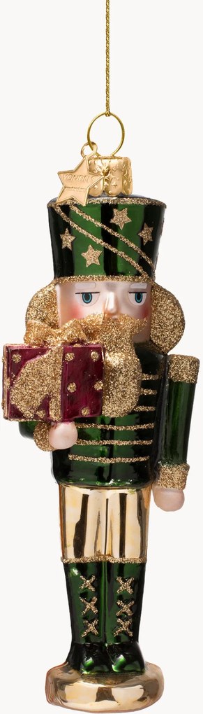 Ručně foukaná vánoční ozdoba Nutcracker