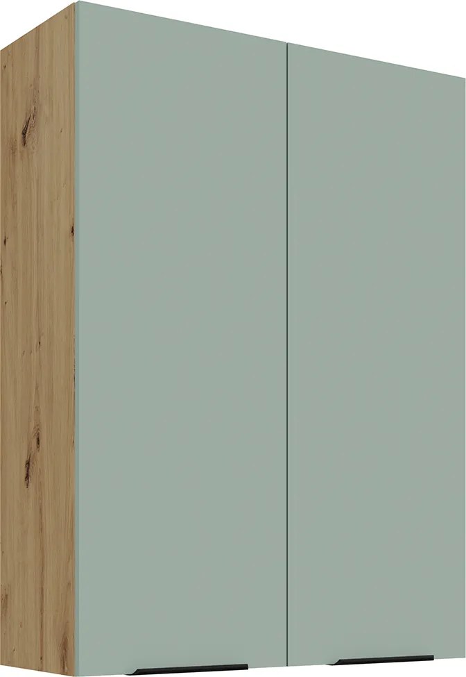 ARIA st | horní skříňka 80 G-108 2F policová | 80 cm | EXTRA VYSOKÁ | ANTI FINGERPRINT povrch | artisan/aquamarine