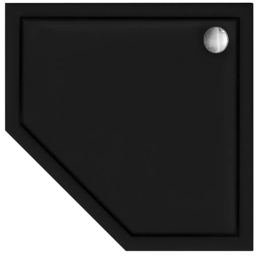 Rea Diamond - Akrylátová sprchová vanička 90 x 90 x 5 cm + sifon, černá, REA-K8543