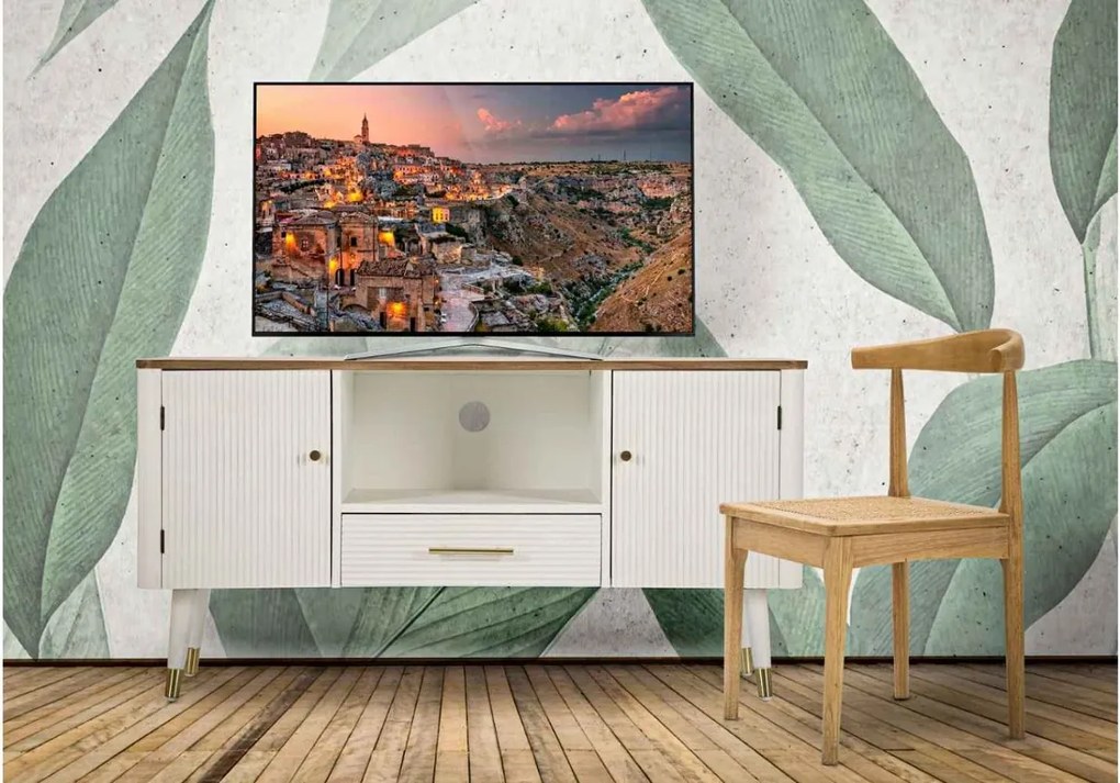 Designový TV stolek Gerlinde 117 cm bílý
