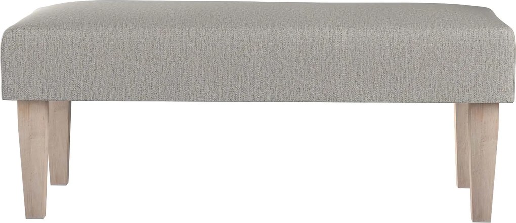 Dlouhá lavička 100x40cm barva béžová látka pletený vzor