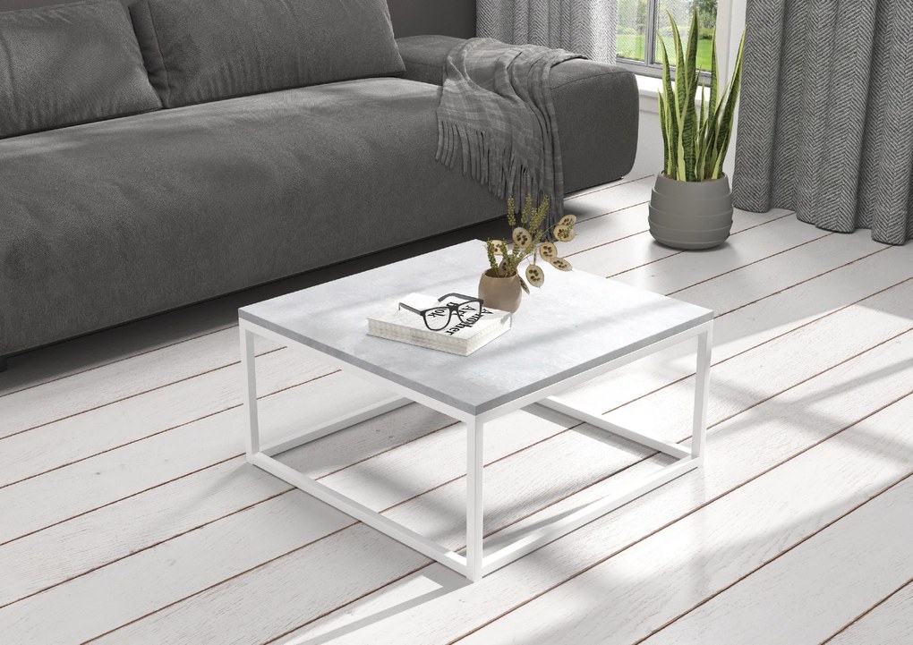 ADRK Furniture Konferenční stolek BELTEN 65x65 CT-BEL-W-BE