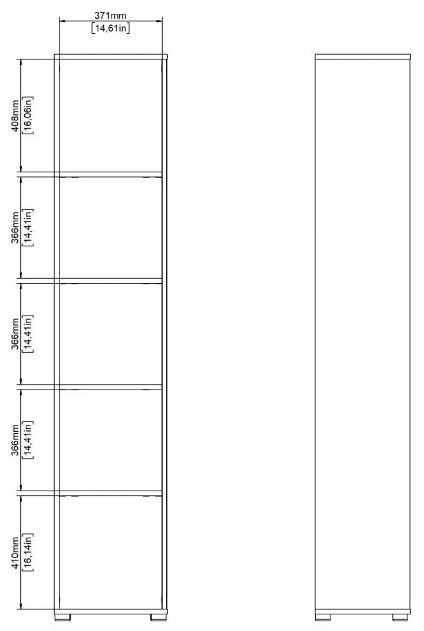 Tvilum Knihovna Sigal 590 šedá/jackson hickory