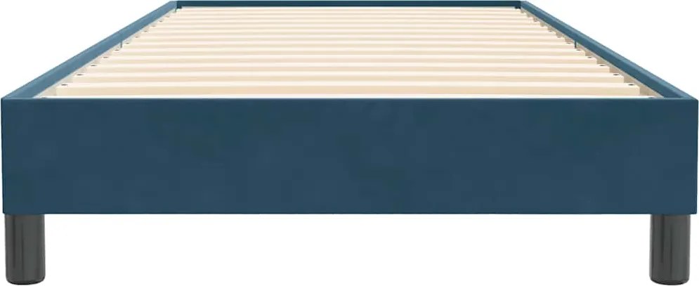 Postel Box Spring bez matrace tmavě modrá 100x220 cm samet 3315865