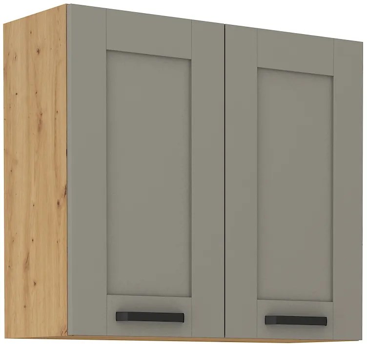 Kuchyňská skříňka LUNA 80 G-72 2F korpus: dub artisan, barva dvířek: světle šedá CLAY