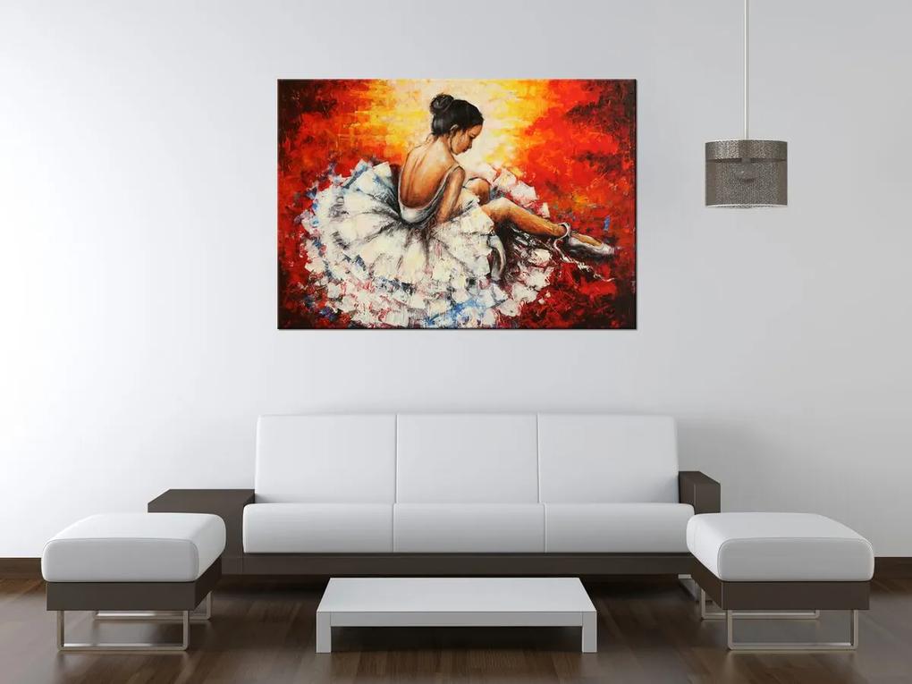 Gario Ručně malovaný obraz Unavená baletka Rozměry: 120 x 80 cm