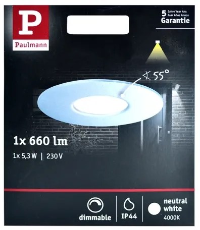 Paulmann 79669 - LED/5,3W IP44 Koupelnové podhledové svítidlo HOUSE 230V