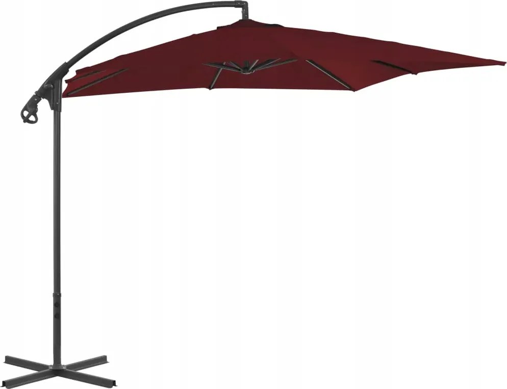 Fionshop 262815695 Boční zahradní slunečník s ocelovou tyčí 250 x 250 cm