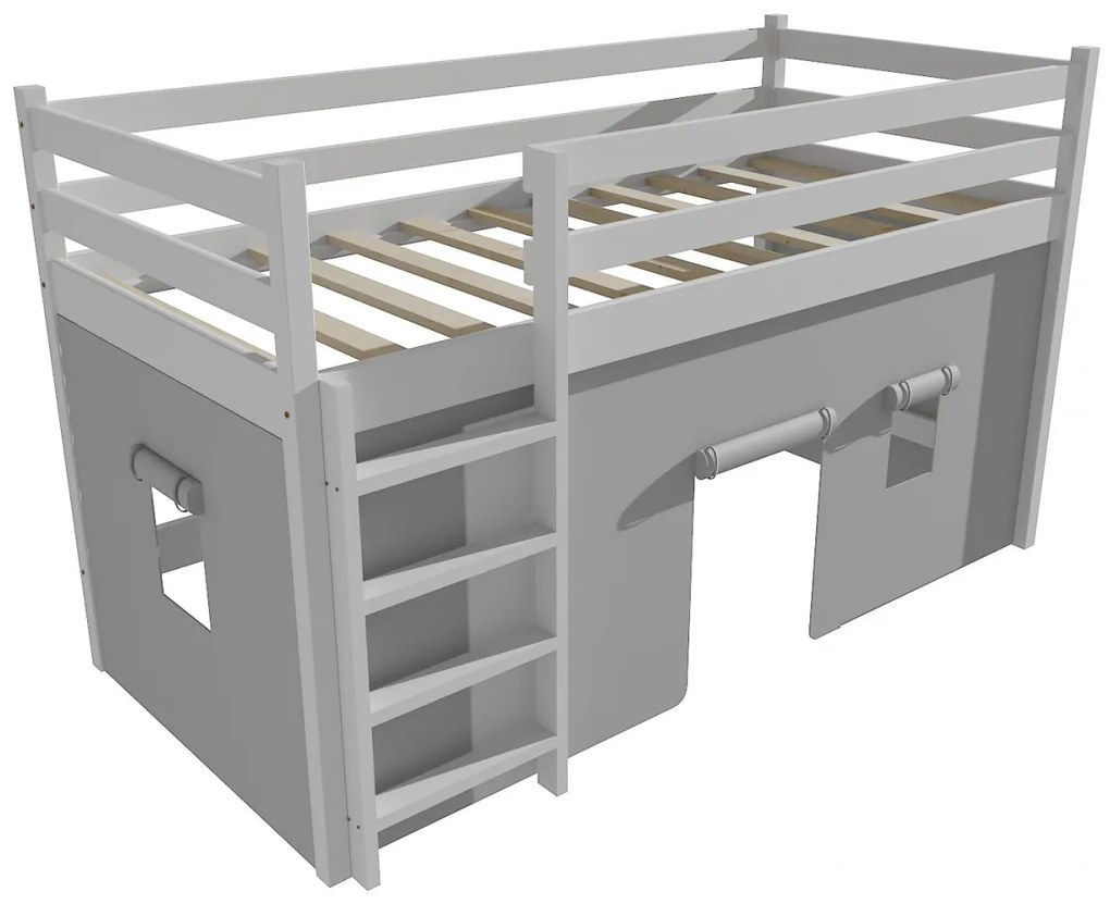 Patrová zvýšená postel GABRIELA "ZP 002" (Barva dřeva: barva bílá, Rozměr: 80 x 180 cm)