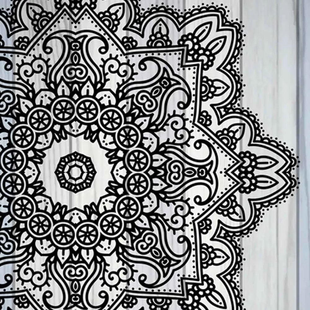 Třídílný obraz mandala šedá Velikost (šířka x výška): 150x80 cm