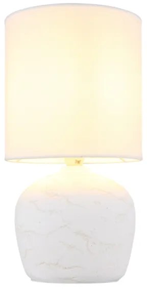 Globo 21739W - Stolní lampa MARBLE 1xE14/40W/230V bílá