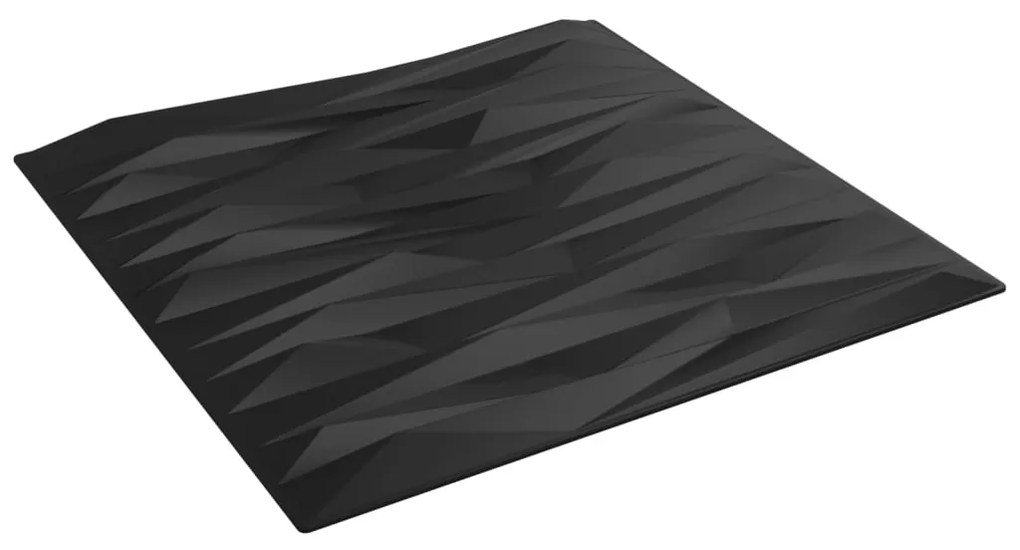 Nástěnné panely 12 ks černé 50 x 50 cm XPS 3 m² kámen - Default Title