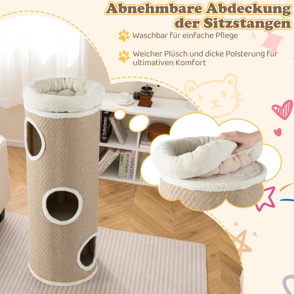 Costway 4 Tier Multi-Cat House Zvýšený útulek pro domácí mazlíčky