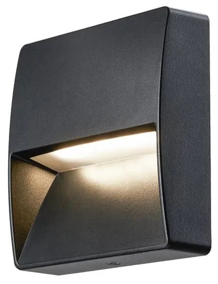 SLV 1002869 Downunder Out, venkovní svítidlo na stěnu, LED 4,5W 3000K, antracid, rozměr 13,2x13,2cm, IP65