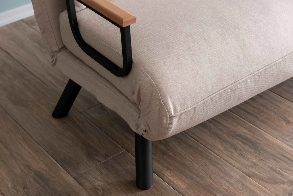 Designová rozkládací sedačka Hilarius III 133 cm krémová