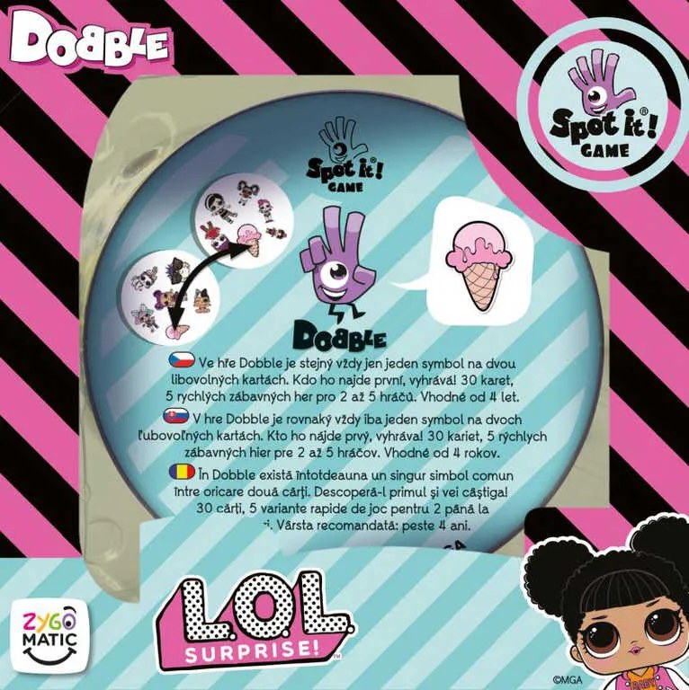 ASMODEE Hra postřehová Dobble L.O.L. plechová krabička *SPOLEČENSKÉ HRY* asdolol01cz