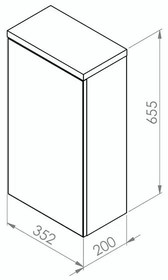 BPS-koupelny Koupelnová skříňka závěsná horní Orion L H 35 P/L