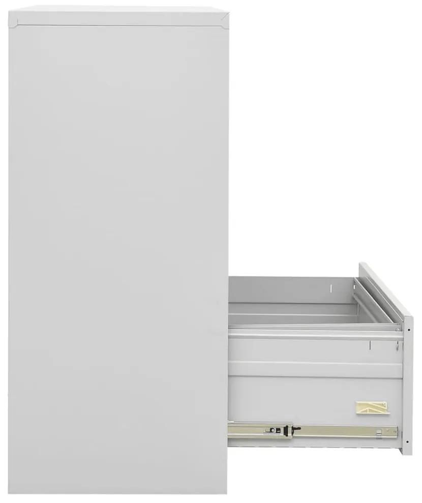 Petromila Kancelářská skříň světle šedá 90 x 46 x 103 cm ocel