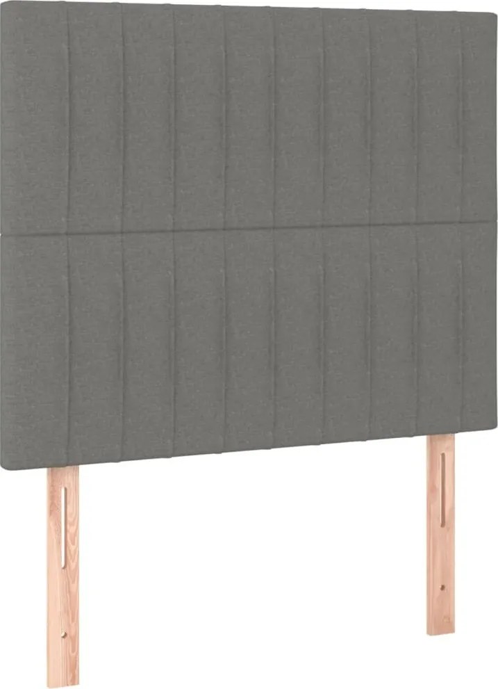 vidaXL Box spring postel s matrací 90x190 cm textil [3137278] Barva: Tmavě šedá