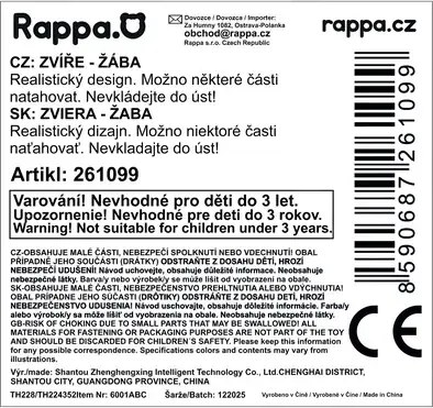 RAPPA Figurka žába / 10 cm