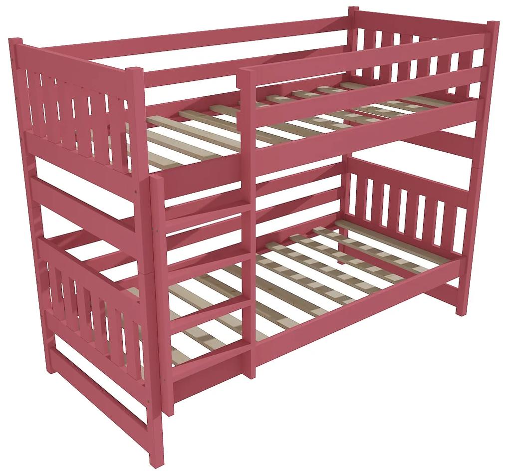Vomaks Patrová postel PP 021 Rozměr: 80 x 180 cm, Barva: barva růžová, Prostor mezi lůžky: 80 cm