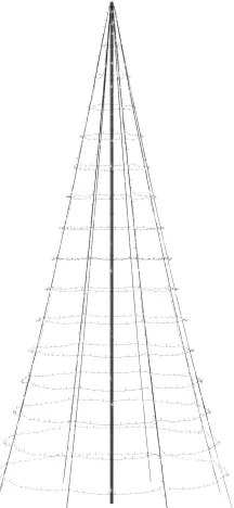 Twinkly TWP-01K-POLE-B - Venkovní stojan pro vánoční stromeček 6 m černá